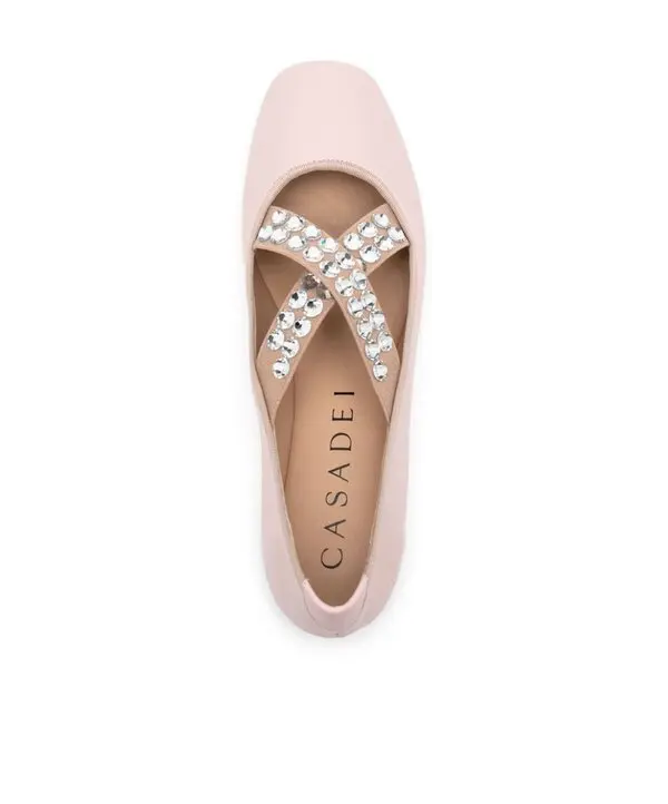 Casadei Crystal-embellished Ballerina Shoes