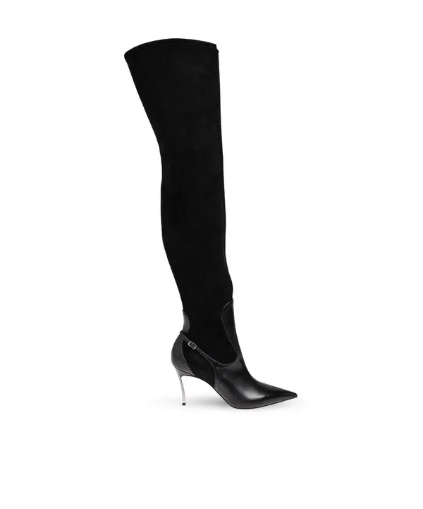 Casadei Blade Pointed Toe Boots - Black
