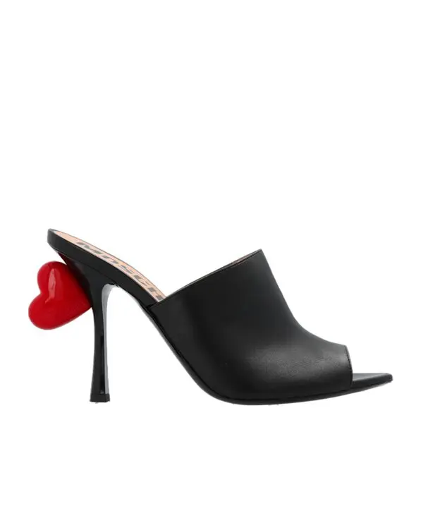 Moschino Heart-detail Open Pointed-toe Mules