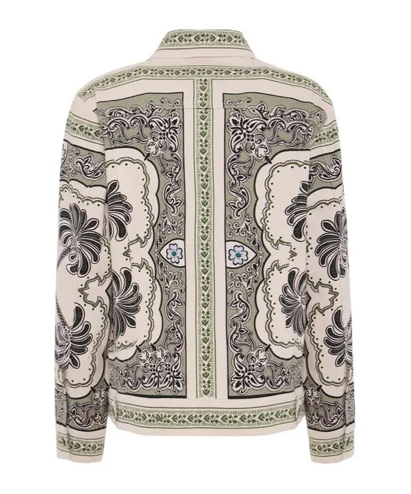 La DoubleJ Jj Denim Jacket With Patterned Print - Nude