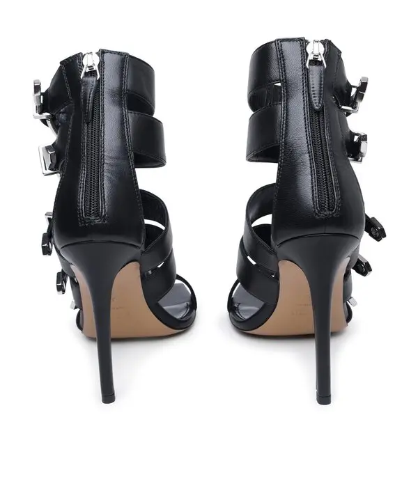Paris Texas Ursula Square Toe Buckled High Heel Sandals