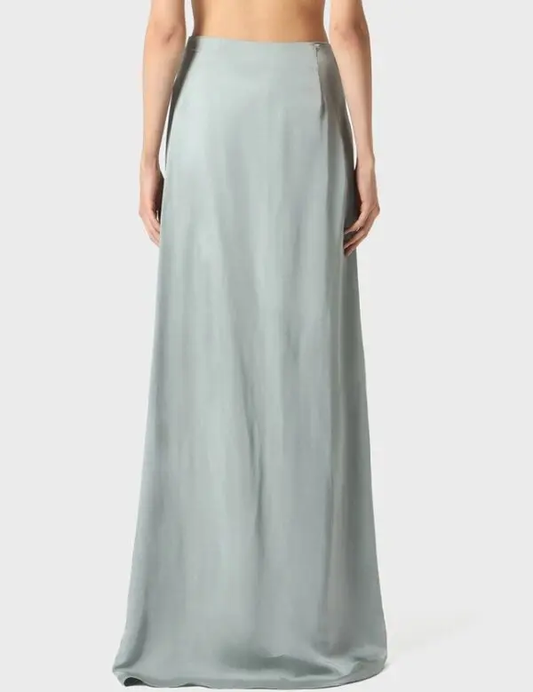 Blumarine High Waisted Wrap Detail Trousers - Gray
