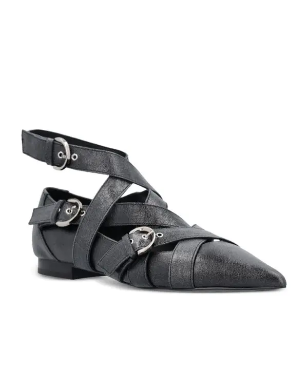 Pinko Gianira Leather Ballerina Shoes