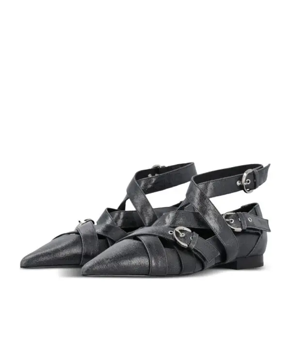 Pinko Gianira Leather Ballerina Shoes
