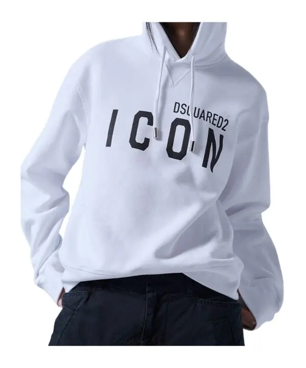Dsquared2 Icon Logo Printed Drawstring Hoodie