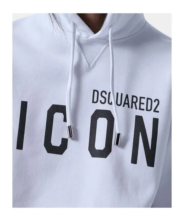 Dsquared2 Icon Logo Printed Drawstring Hoodie