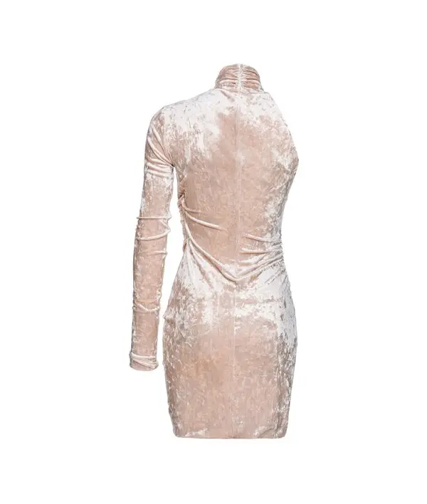 Pinko Asymmetrical-sleeve Gathered Mini Dress
