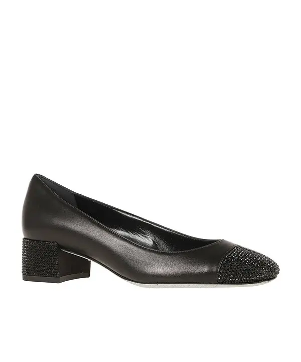 Rene Caovilla Kristen Pumps With Embellished Toe And Heel