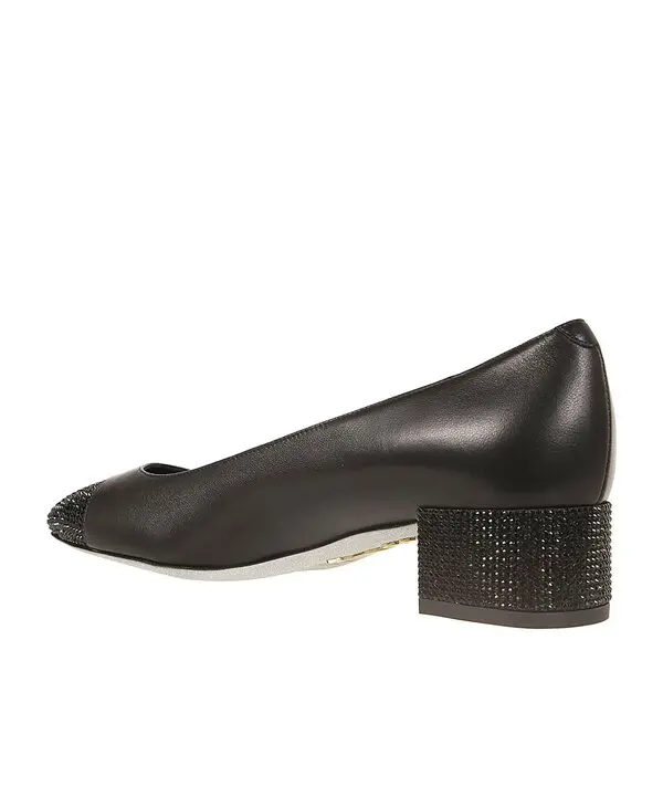 Rene Caovilla Kristen Pumps With Embellished Toe And Heel