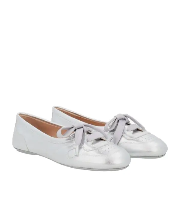 GIANVITO ROSSI Lace-up Ballet Flats