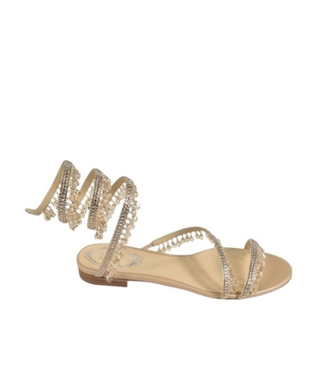 Rene Caovilla Embellished Open Toe Sandals