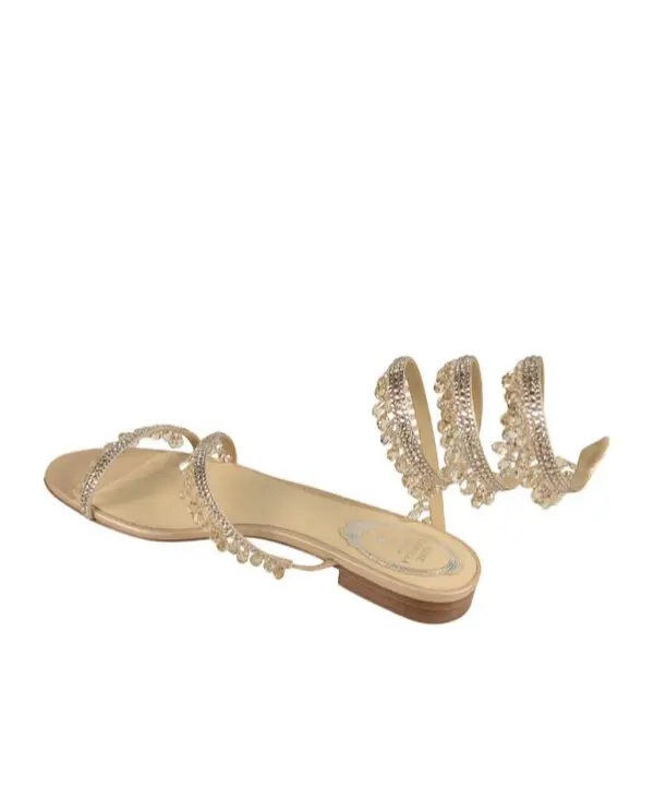Rene Caovilla Embellished Open Toe Sandals
