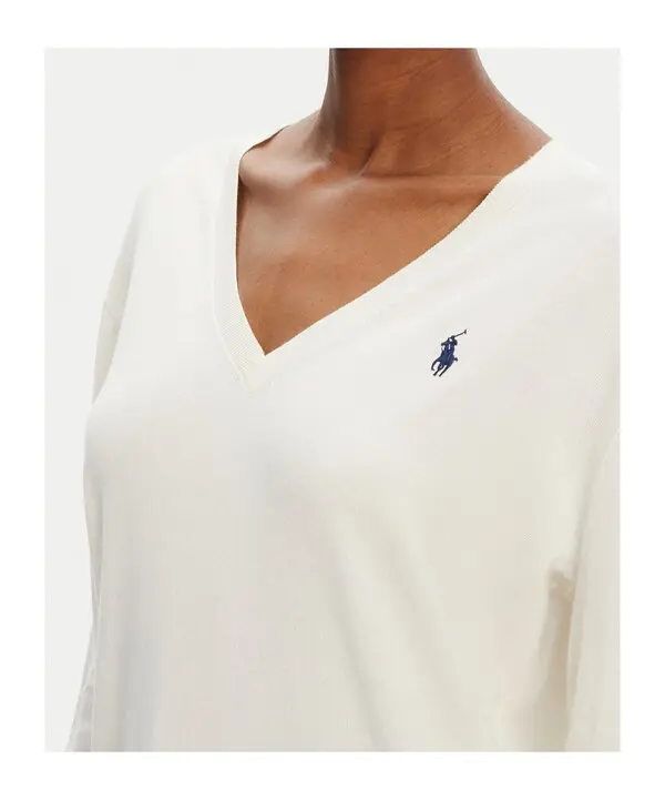 Polo Ralph Lauren Embroidered Logo V-neck Sweater