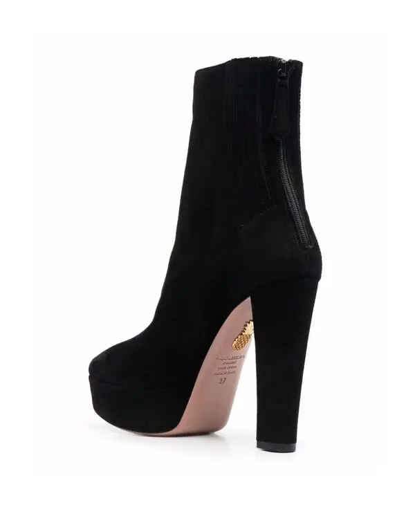 AQUAZZURA Round-toe Heeled Ankle Boots