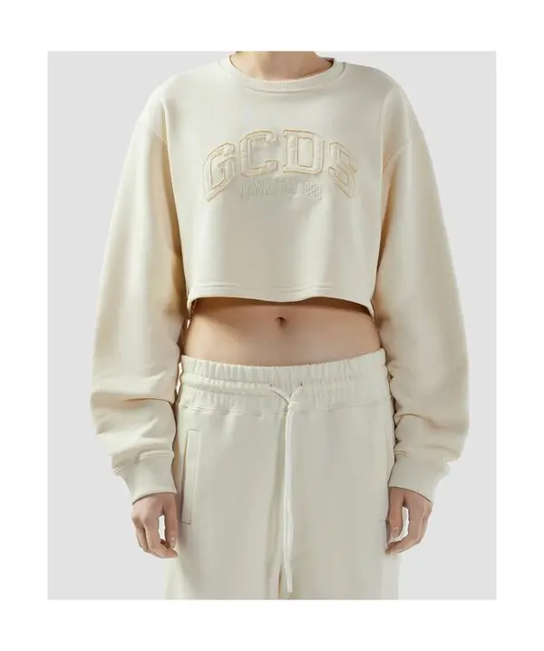 Gcds Logo Cropped Sweatshirt