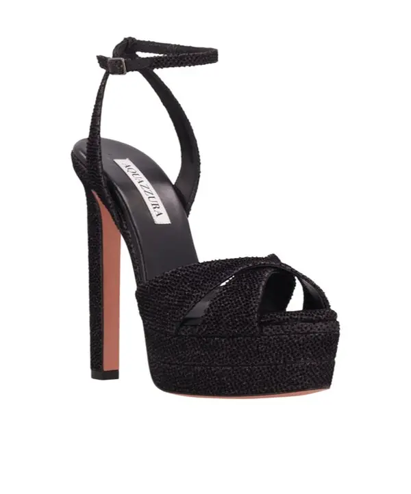 AQUAZZURA 130mm Glitter-embellishment Sandals