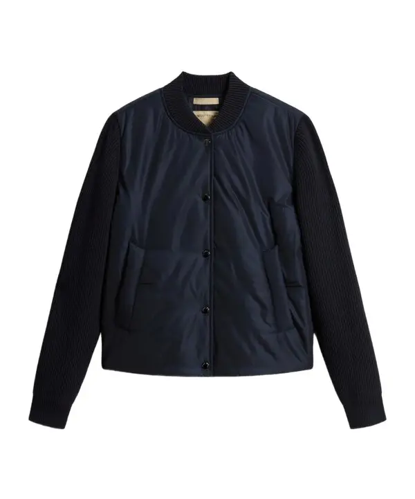 Woolrich Quilted Knit-sleeve Bomber Jacket