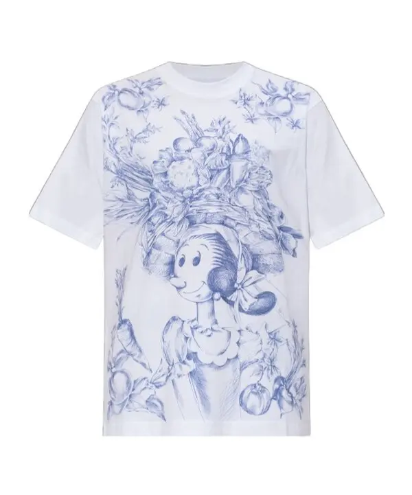 Moschino Cartoon-print Crewneck T-shirt - White