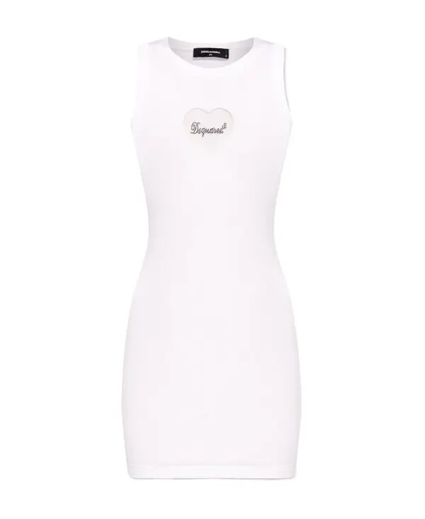 Dsquared2 Heart Cut-out Mini Dress With Embellishments