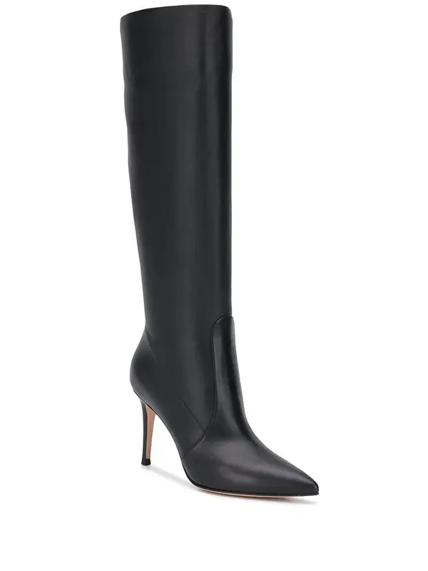 GIANVITO ROSSI Hansen Pointed Toe High Heel Boots