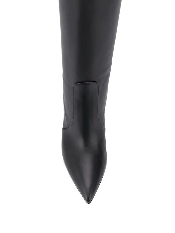 GIANVITO ROSSI Hansen Pointed Toe High Heel Boots