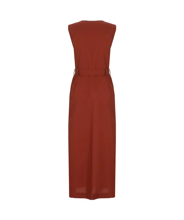 Woolrich Belt Detailed Sleeveless Dress