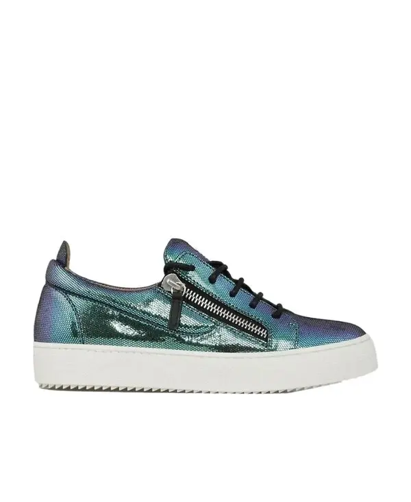 GIUSEPPE ZANOTTI Side-zip Detail Low-top Sneakers - White