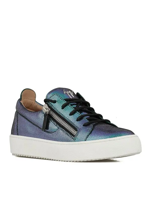 GIUSEPPE ZANOTTI Side-zip Detail Low-top Sneakers - White
