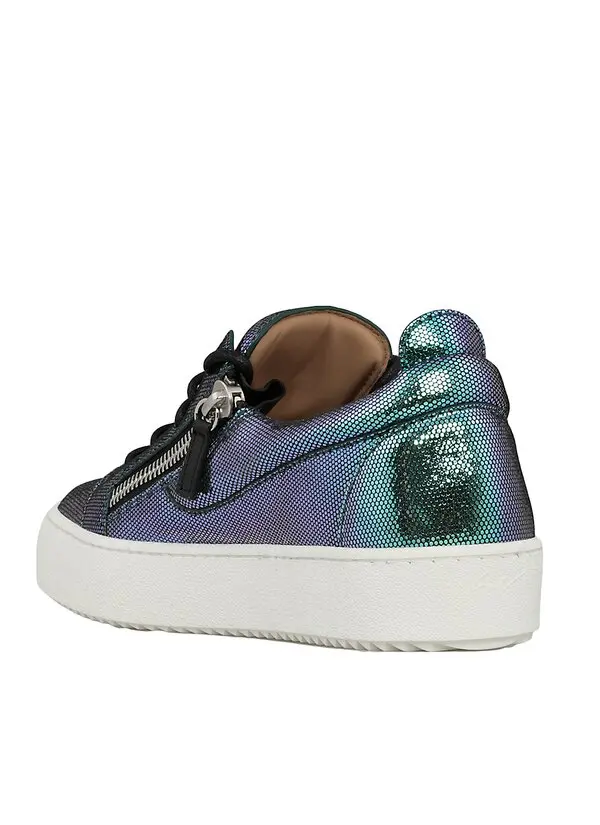 GIUSEPPE ZANOTTI Side-zip Detail Low-top Sneakers - White
