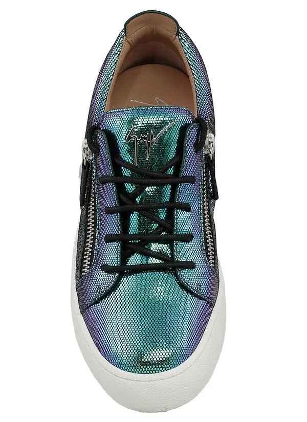 GIUSEPPE ZANOTTI Side-zip Detail Low-top Sneakers - White