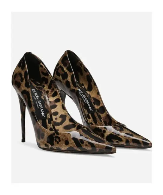 Dolce & Gabbana Leopard Print Pointed Toe Stiletto Pumps
