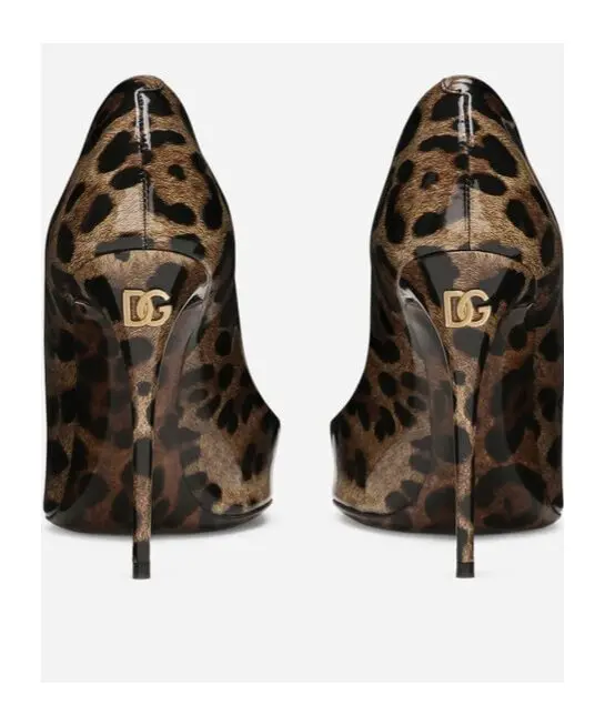 Dolce & Gabbana Leopard Print Pointed Toe Stiletto Pumps