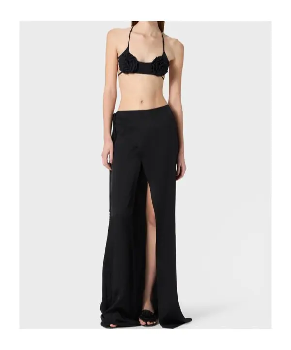 Blumarine High Waist Wrap Detail Trousers