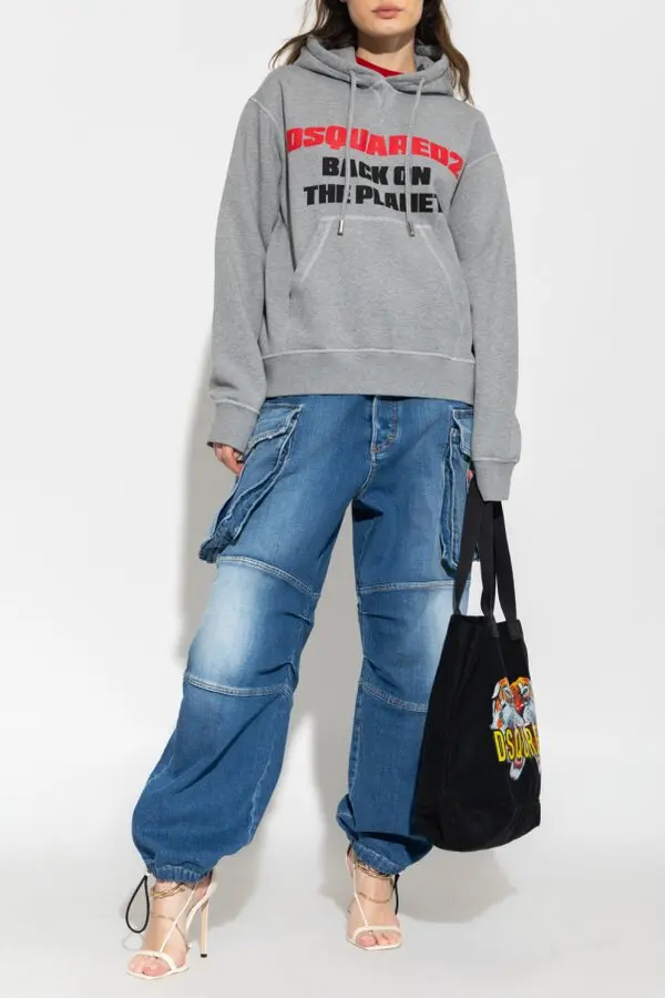 Dsquared2 Slogan-printed Drawstring Hoodie