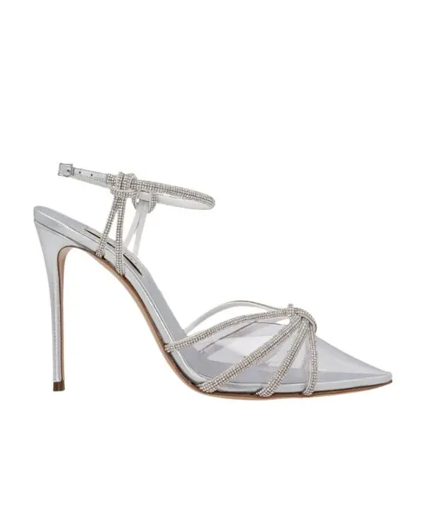 Casadei Knot-detail 120mm Sandals - Gray