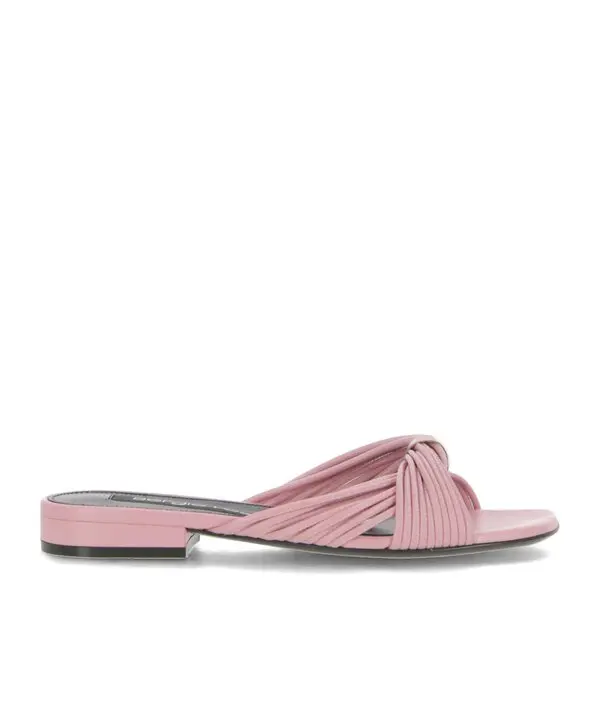 SERGIO ROSSI Sr Akida Woven Leather Sandals - Pink