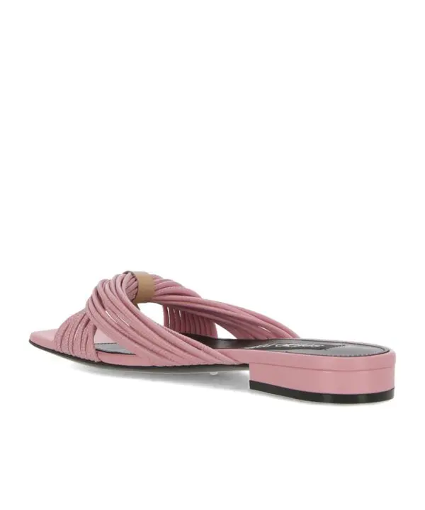 SERGIO ROSSI Sr Akida Woven Leather Sandals