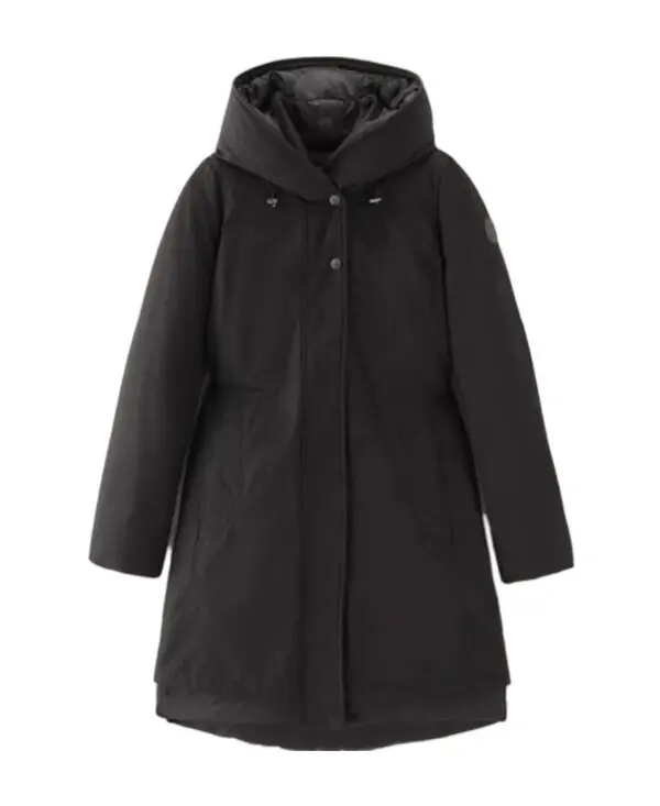 Woolrich Weoka Logo-patch Down-padded Parka - Black