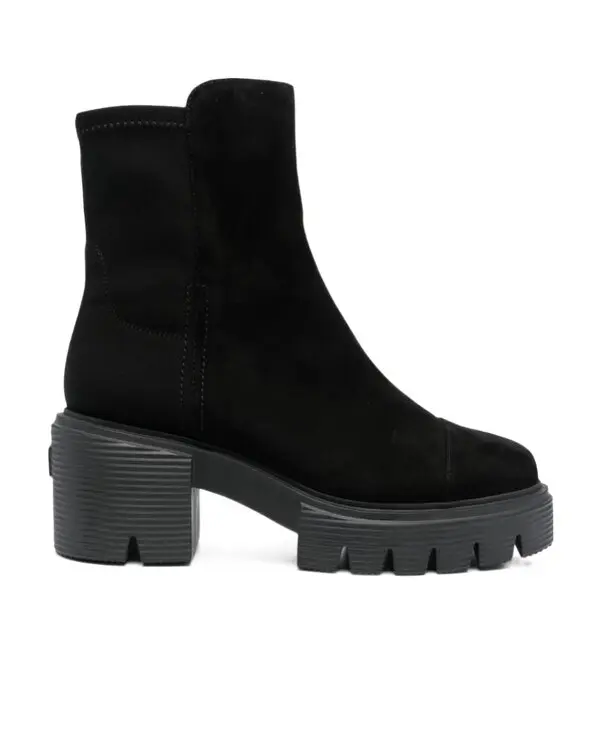 STUART WEITZMAN 60mm Chunky Suede Boots - Black