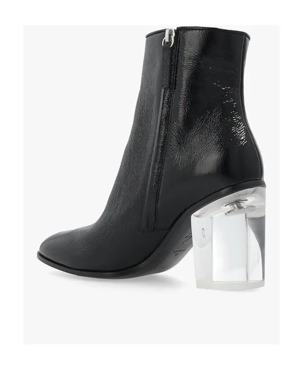 GIUSEPPE ZANOTTI Enriette Plexy Almond Toe Ankle Boots