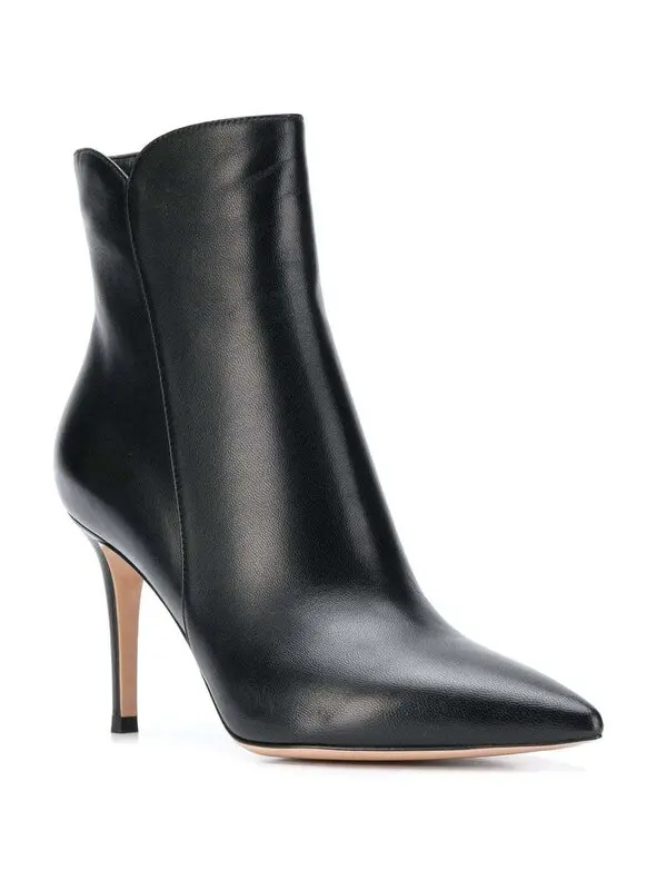 GIANVITO ROSSI Pointed Toe Zip-up Ankle Boots