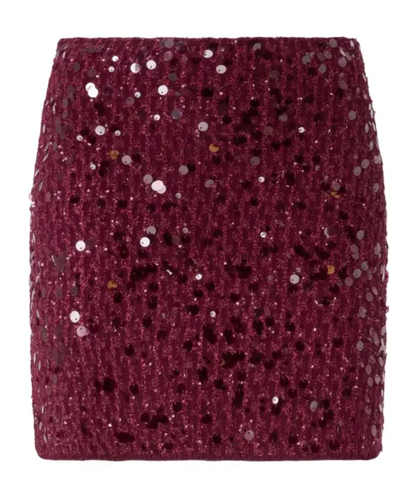 Pinko All-over Sequinned Mini Skirt - White