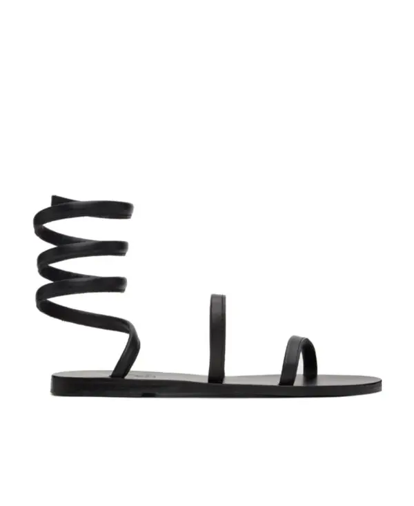 ANCIENT GREEK SANDALS Strappy Leather Sandals - Black