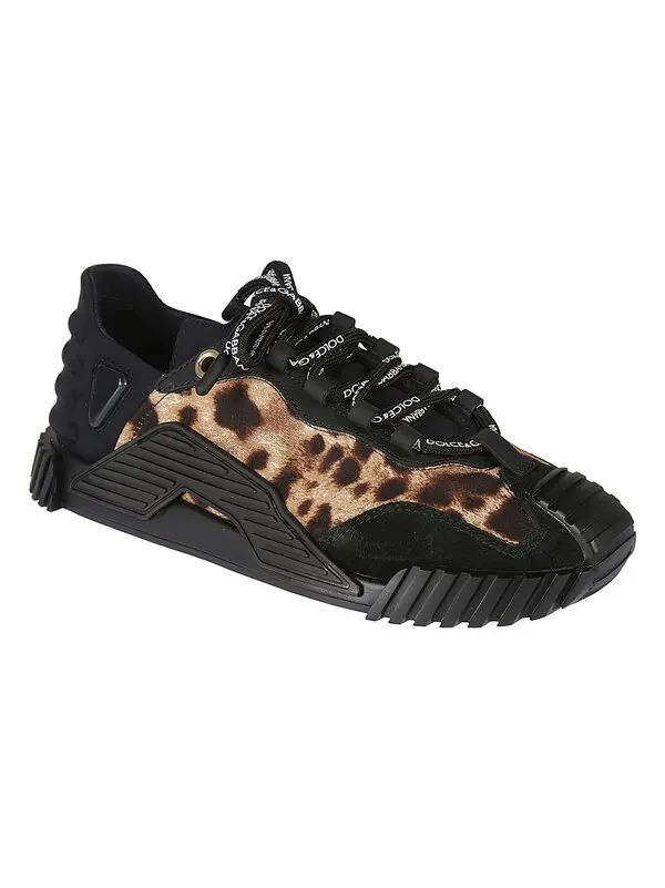 Dolce & Gabbana Ns1 Leopard Print Lace-up Sneakers