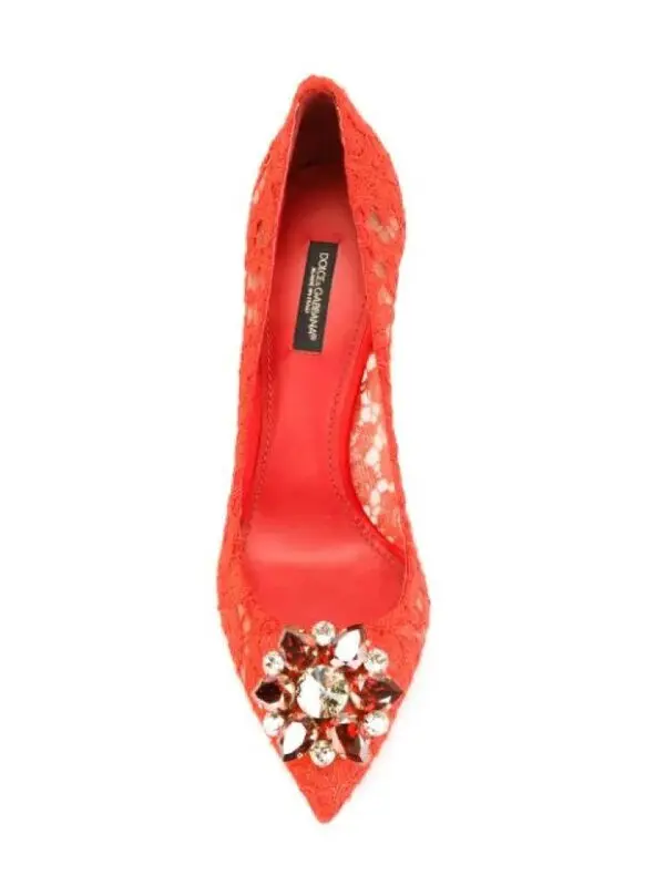 Dolce & Gabbana Dolce Gabbana Bellucci Embellished Lace Stilettos