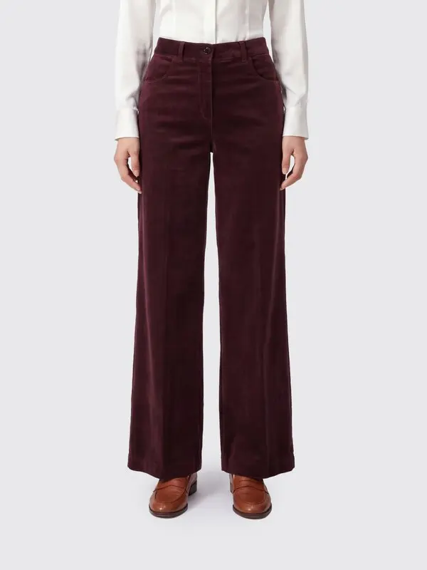 Aspesi Wide Leg Corduroy Trousers - Red