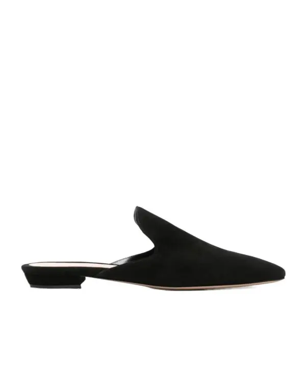 GIANVITO ROSSI Nubuck Mules - Black