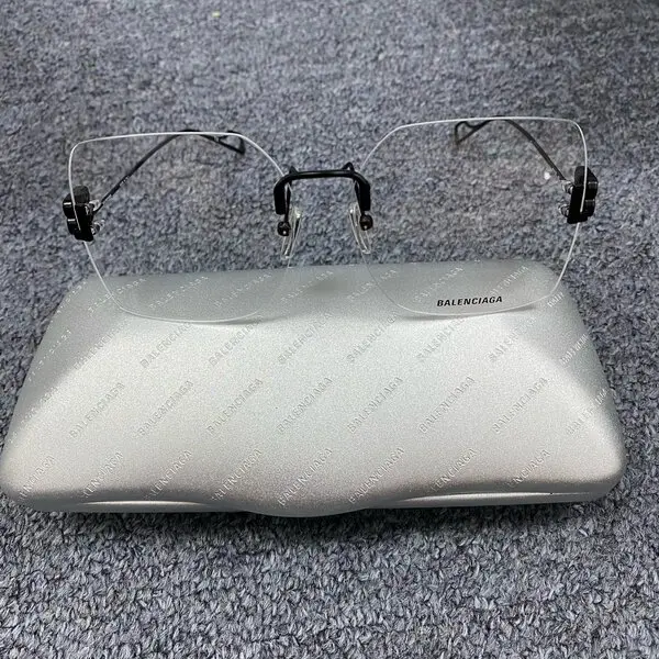 Balenciaga Rimless Square Glasses And Frames