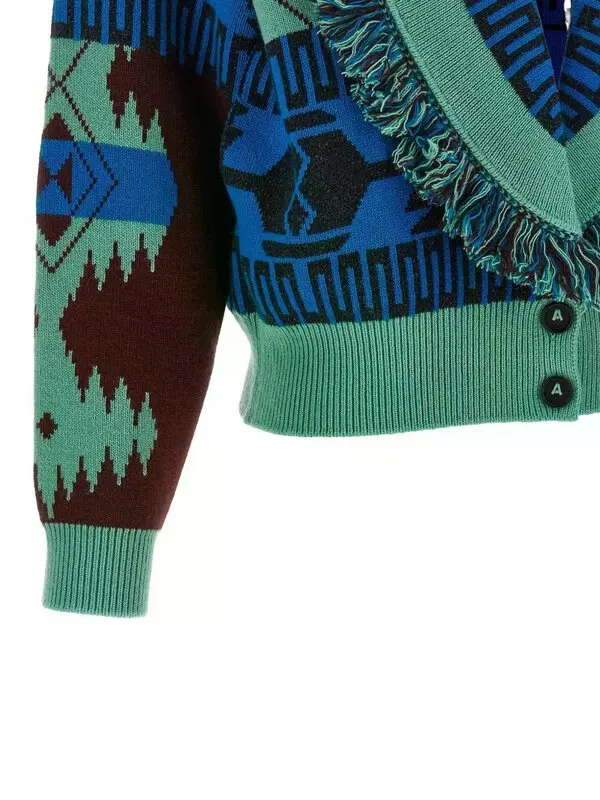 Alanui Icon Jacquard-knit Cardigan