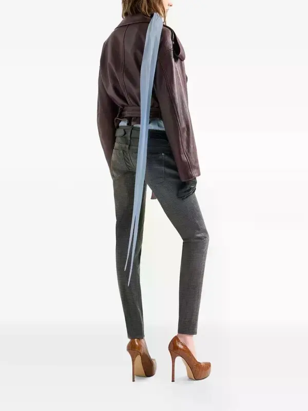 7 For All Mankind Double-breasted Leather Jacket